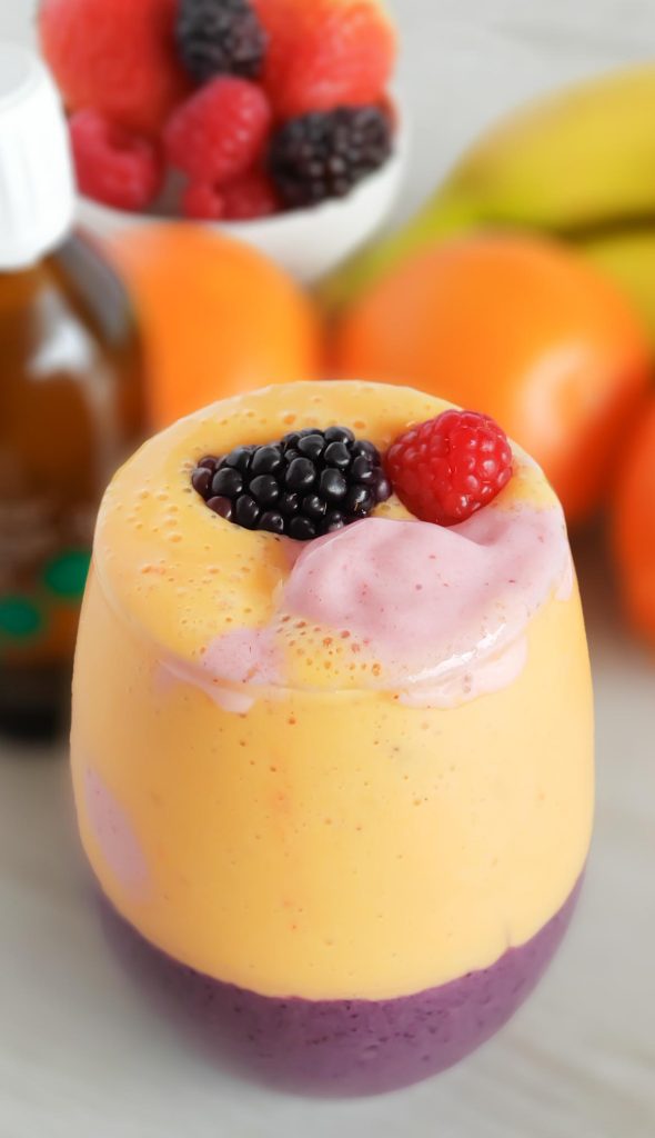 Mango Berry Layered Smoothie