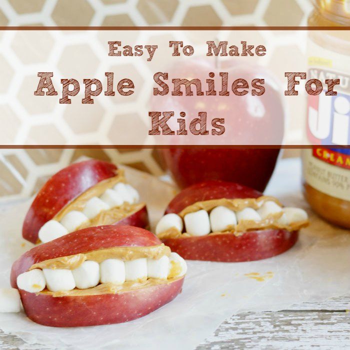 Easy To Make Apple Smiles For Kids