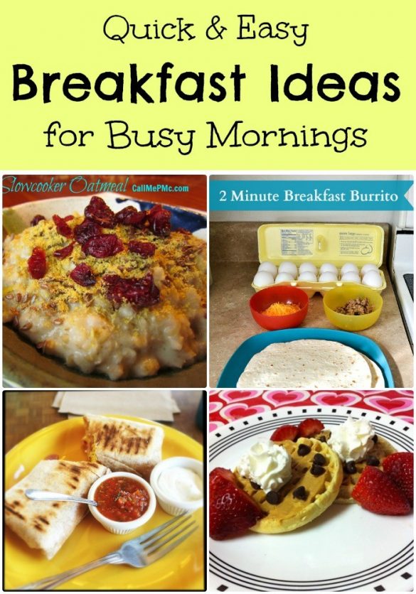 Quick and Easy Breakfasts for Busy Mornings with Bonus Cheesy Breakfast ...