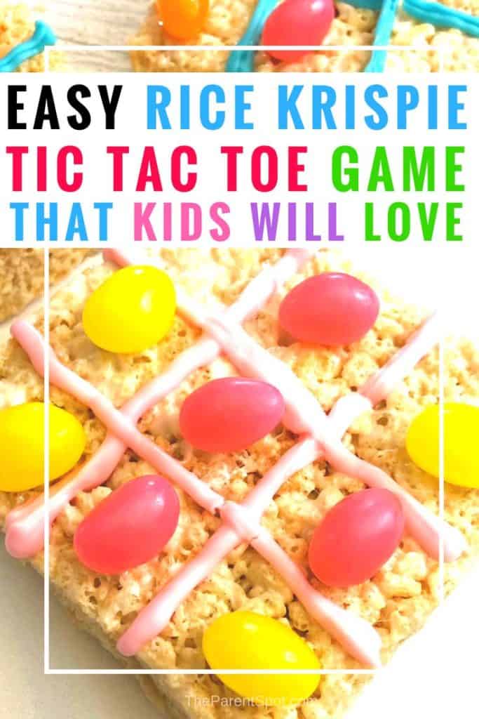 Jelly Bean Rice Krispie Treats Tic Tac Toe Game